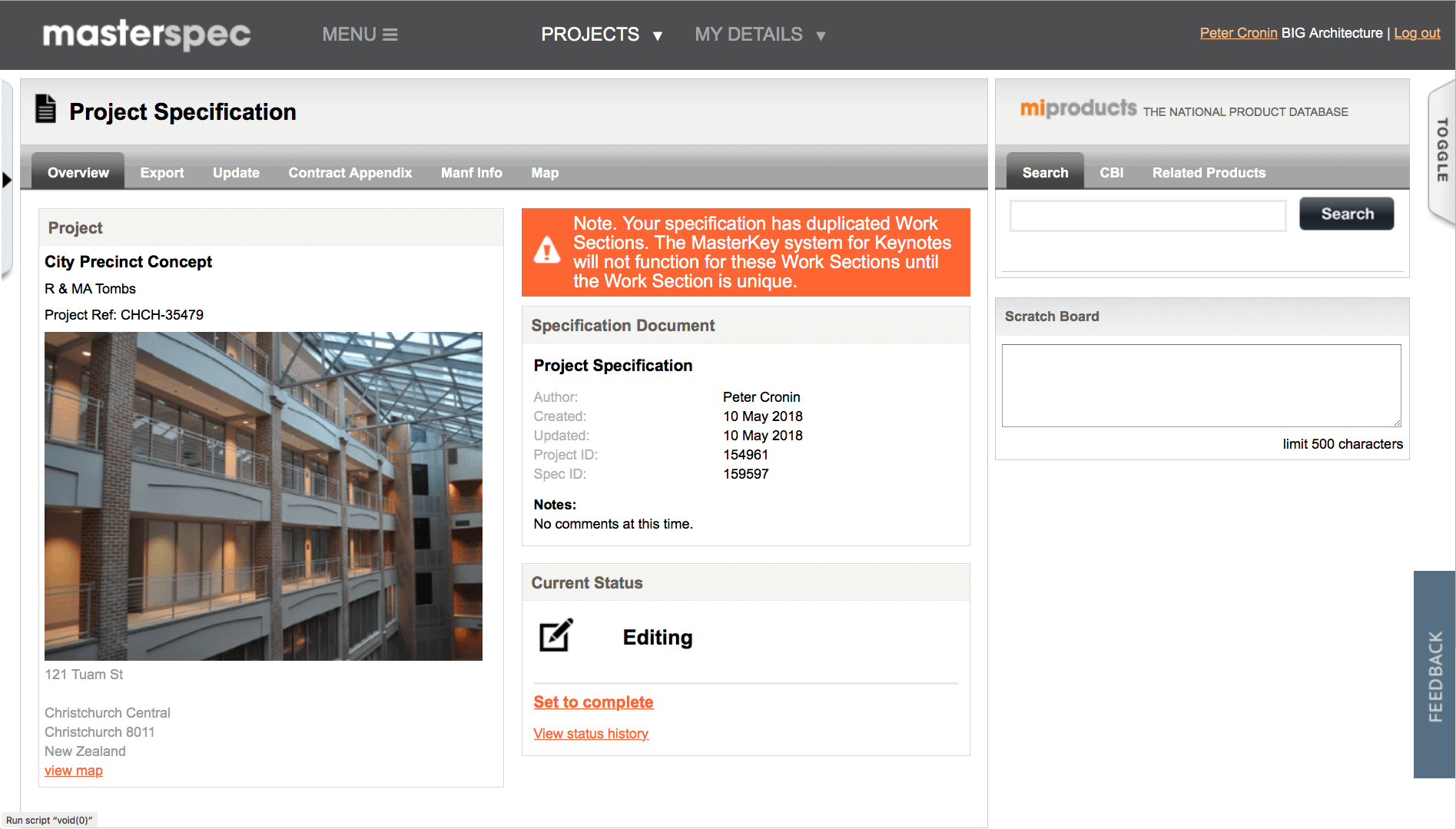 Re-sizing the browser and text - Masterspec